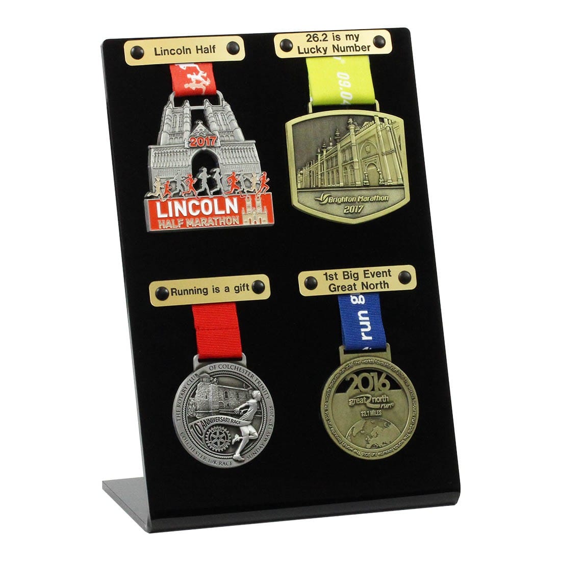 Desktop Acrylic Four Medal Display- Choice of Colours - Acrylic Display ...
