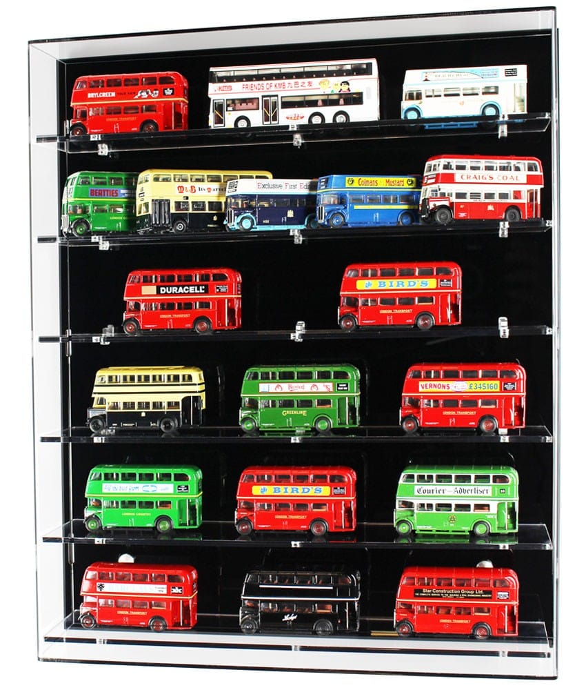 Acrylic Model Wall Display Case for 1:76 Model Buses - 6 Shelves ...